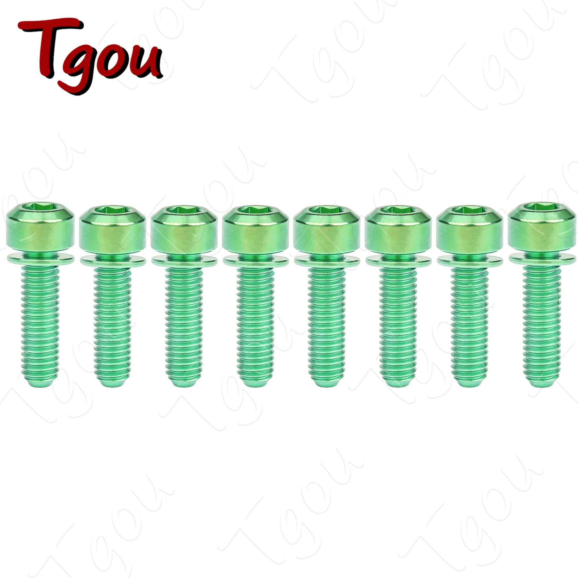 Титановые болты Tgou M5x16/18/20 мм для велосипеда 8/15 шт. Green, M5x18mm, 15pcs