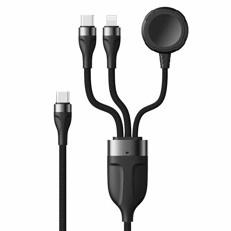 Happy Future Кабель для мобильных устройств USB Type-C/Apple Lightning, Apple MagSafe, 1.2 м, черный