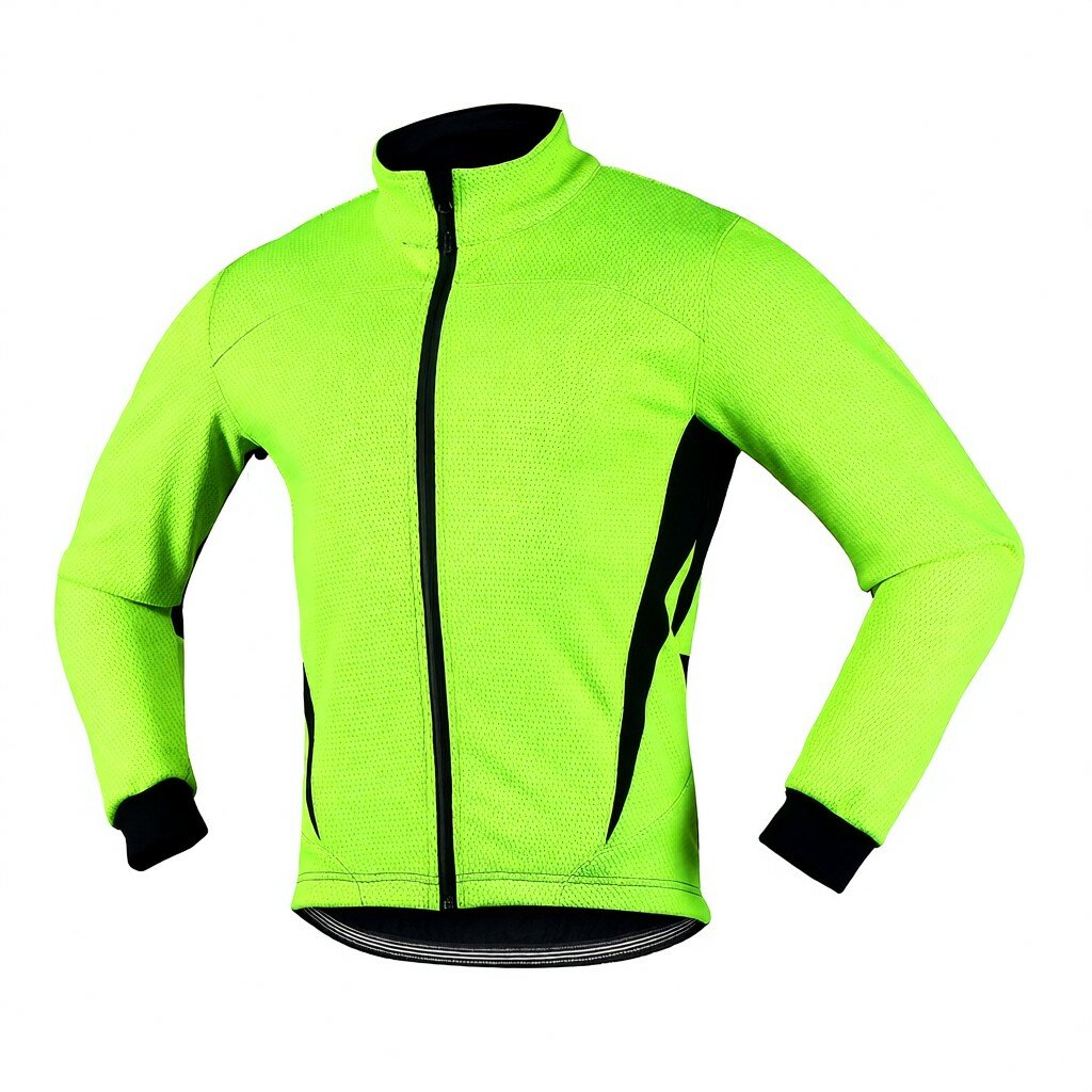 Куртка для велосипеда для мужчин зимняя теплая флисовая длинные рукава велосипедная майка ветрозащитная вентилируемая отражающая для езды бег куртка, цвет черный синий зеленый красный, размер EU S M L XL XXL, количество 1 шт.