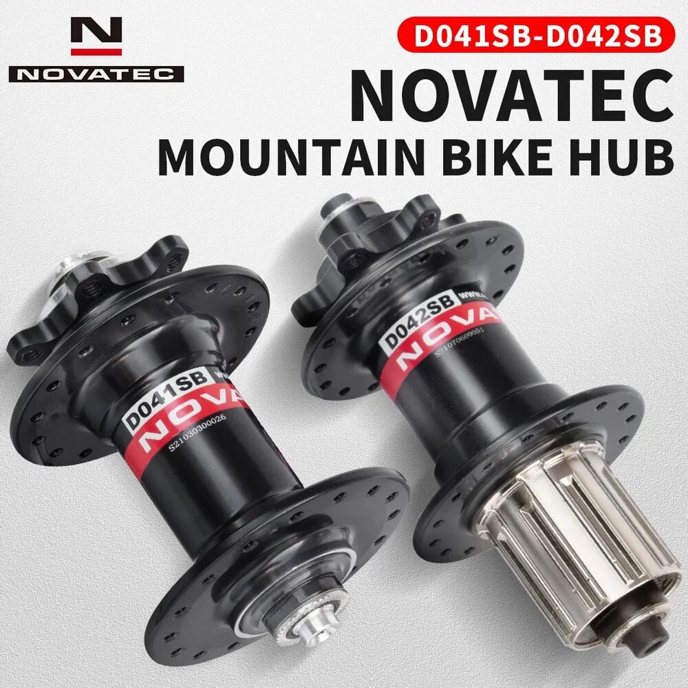 Втулки для горных велосипедов, Novatec, D041sb/D042sb, M9*100/M10*135 мм, 32 отверстия под спицы