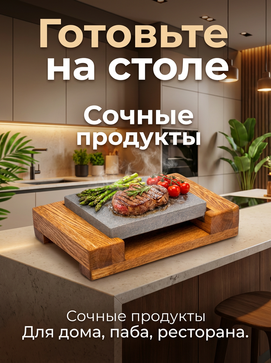 PICCOLO стильный настольный гриль для ужина с друзьями 19х19