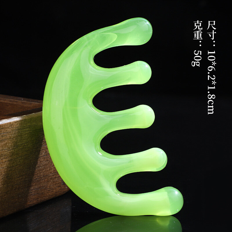 Премиум-расческа из смолы с пятью пальцами, маленькая расческа для кожи головы, портативная мини-расческа для массажа, подарок