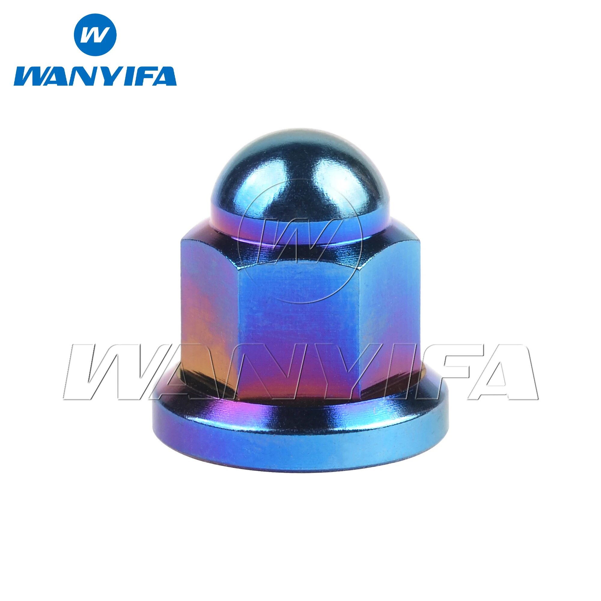 Wanyifa Титановые гайки M6 M8 M10 M6 Pitch 1.0mm, Burn Blue