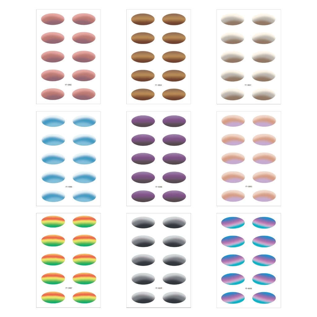 9 шт./компл, временные наклейки для теней для век, макияж глаз, стойкий к поту и водостойкий макияж, наклейки для лица, вечеринок