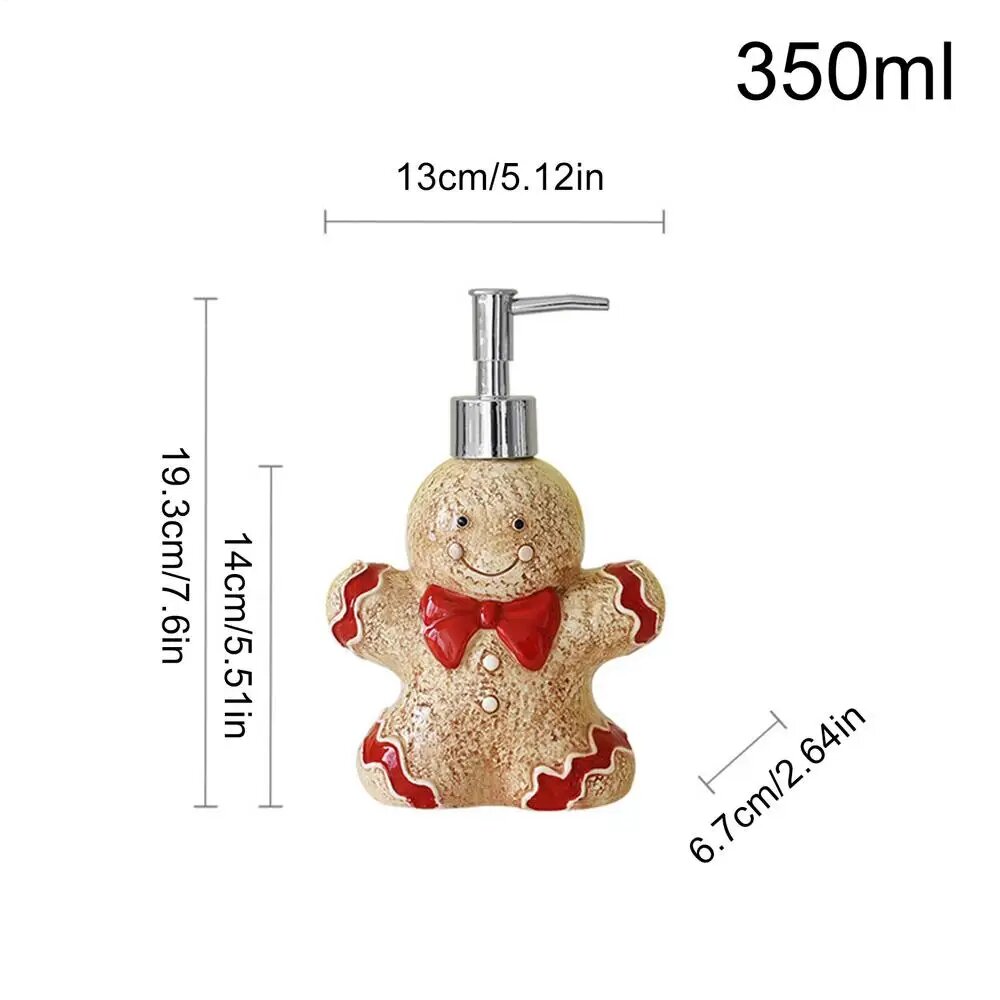 Керамический дозатор мыла Рождественский пряничный человечек gingerbread man
