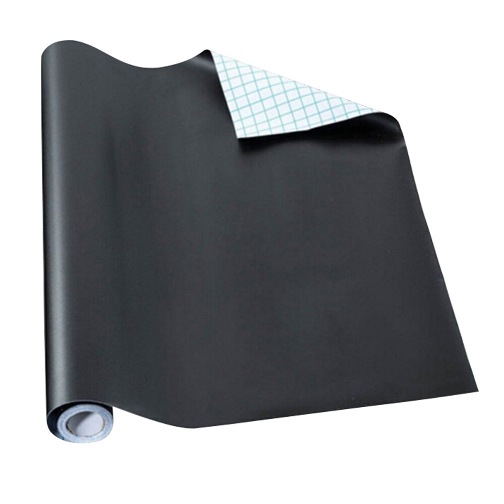 Портативные стикеры для черной доски Контактная бумага для черной доски Отделяемые стикеры на стену 17.7x78.7 дюйма Для дома, офиса, школы, кофейни, меню ресторана Черный Винил 45*200см 1 рулон