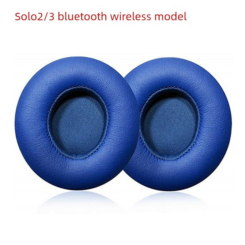Накладка на наушники Beats из белого кожзама, беспроводная Bluetooth, синяя для головных телефонов