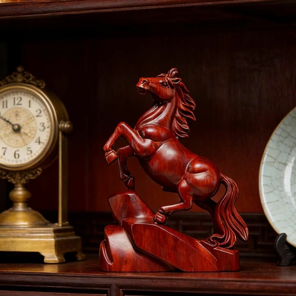 Резные украшения для лошадей из красного палисандра