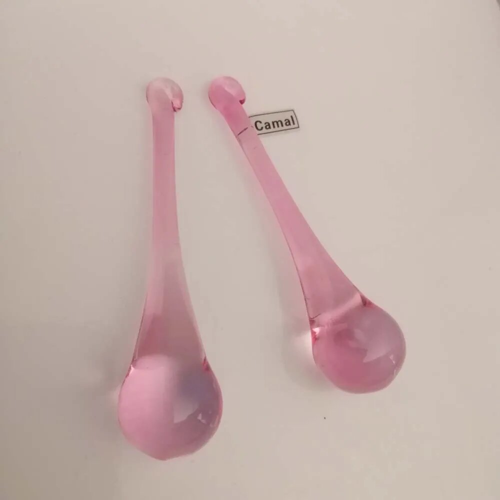 Хрустальные подвески для люстры 2 шт. Розовый, Pink