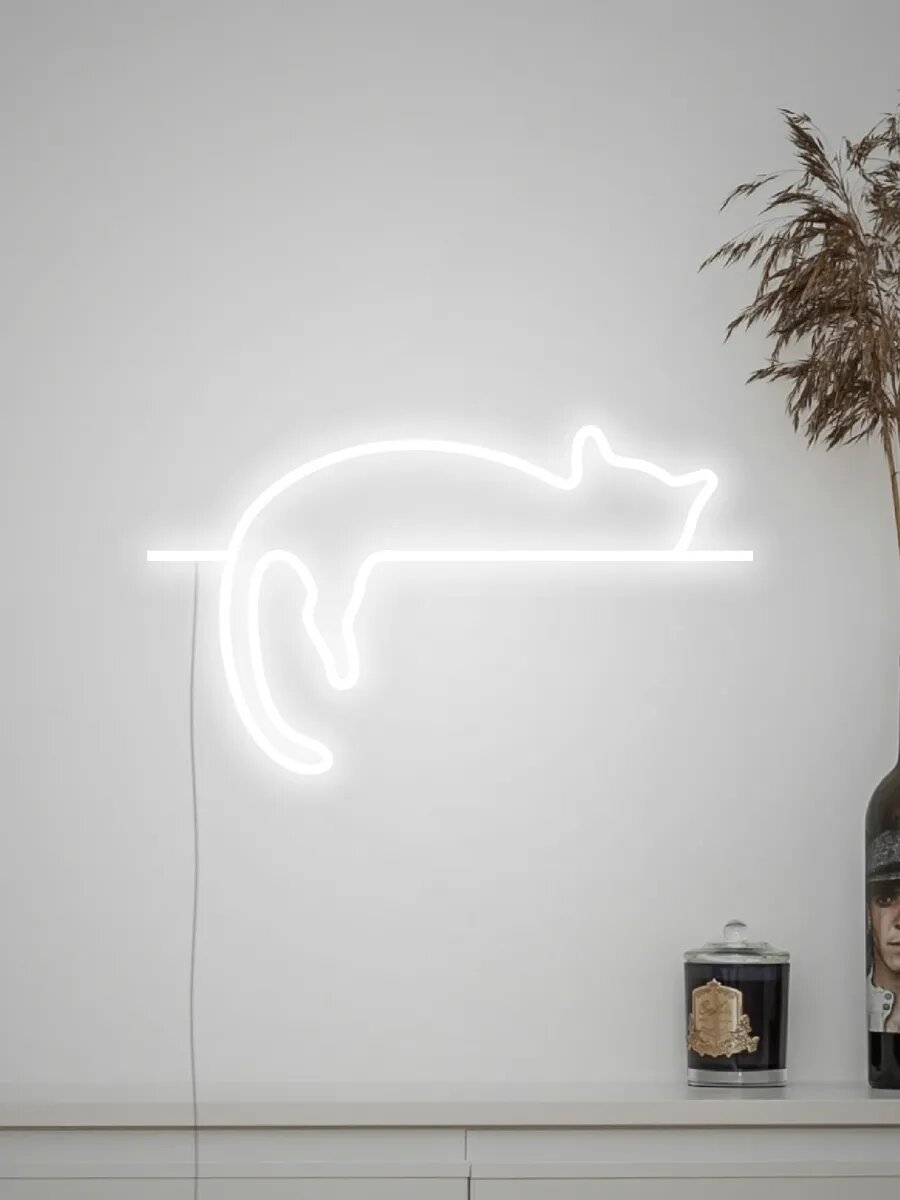 "Кот" неоновая лампа, светильник