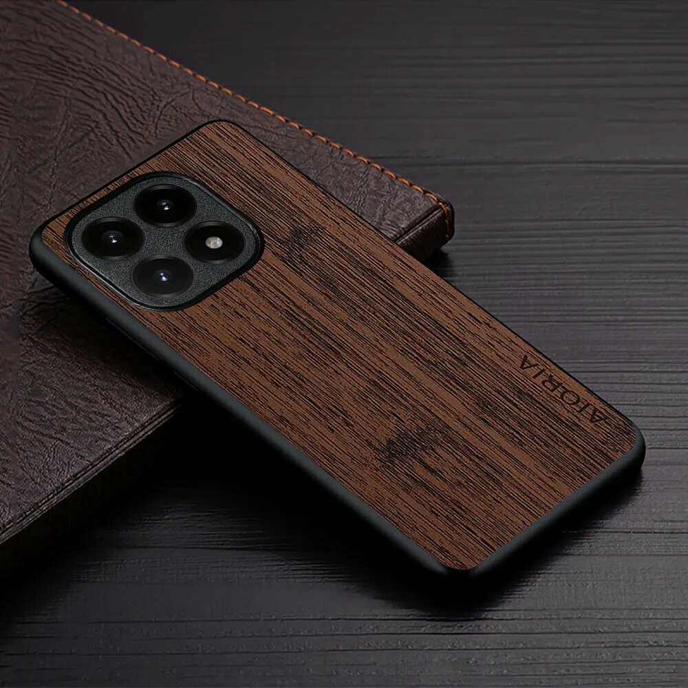 Чехол для Xiaomi 15T Pro Funda, кожаный чехол с узором из xiaomi 15T Про, Коричневый, Coffee