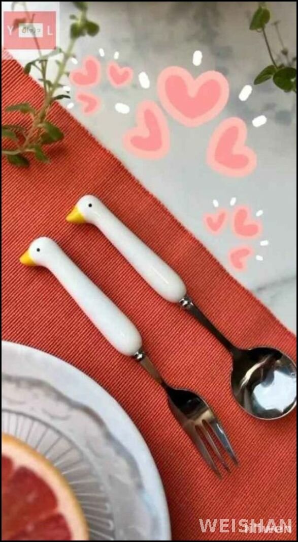 Эксклюзивный набор Гуси, столовые приборы в футляре