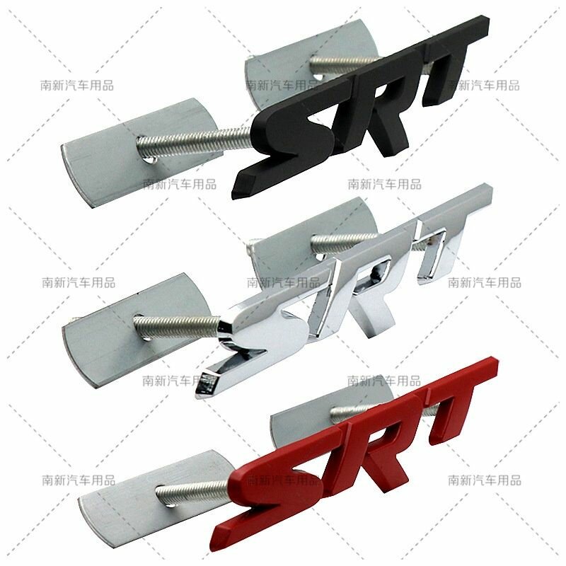 Эмблема для автомобиля SRT для декора решётки радиатора, изготовленный из металла, идеально подходит для автомобилей Jeep Dodge