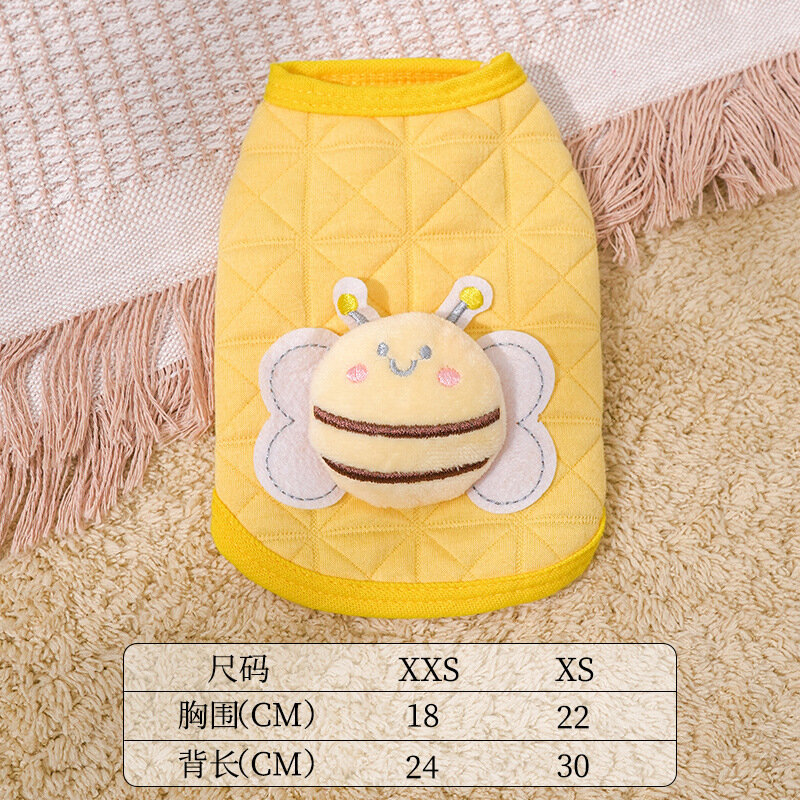 Маленький котенок, маленький тело, бишон, тедди, щенок, одежда для маленьких собак, 0.5kg чашек для чая, осень-зима, утолщенная, 1 штука, на 2 месяца