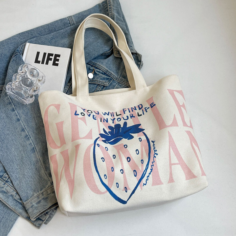 Большая вместительная холщовая сумка для женщин 2025 весна-лето новый студенческий рюкзак художественная универсальная сумка через плечо для поездок