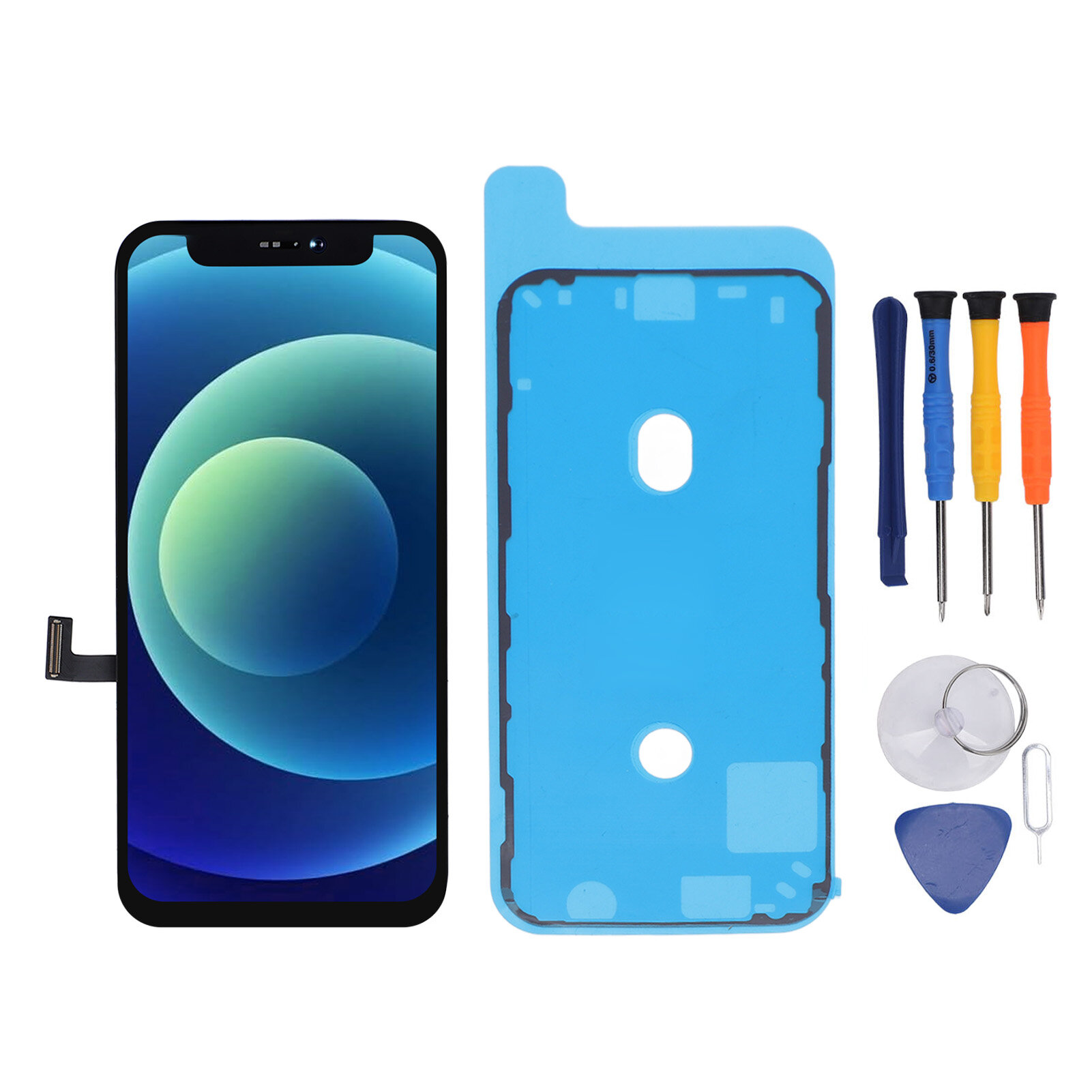 Сборка сенсорного экрана телефона FHD Display 5.4IN 3D Touch LCD -дисплей в сборе дигитизатора с инструментами для ремонта для 12 Mini A2176 A2398 A2400 A2399