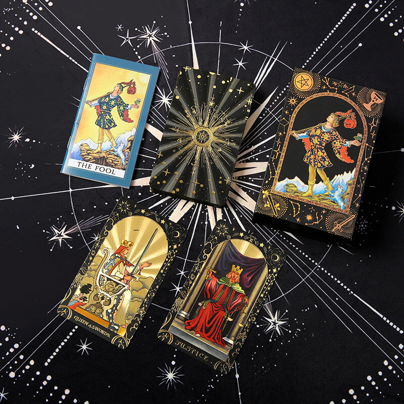 Кросс-бордерные популярные карты Таро, оригинальный полный набор карт Таро, PET водонепроницаемые карты для настольных игр, настраиваемые карты Таро