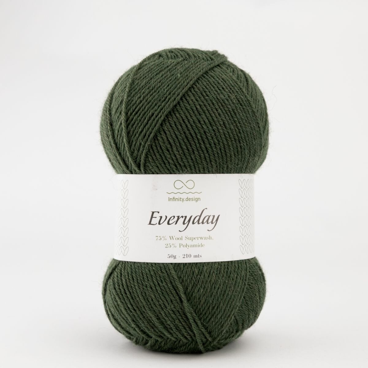 Носочная пряжа Infinity Design Everyday (9553 Olive Green) 8 мотков по 50 г/210 м