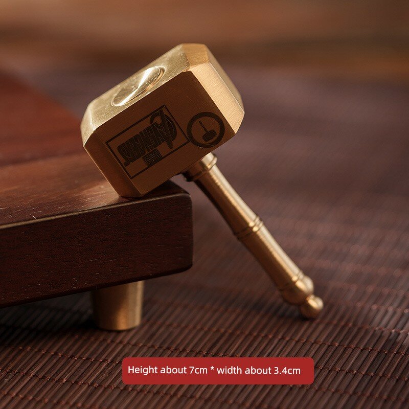 Улучшенный ретро алюминиевый фингер-спиннер с латунной пластиной - Игрушка для снятия стресса и EDC