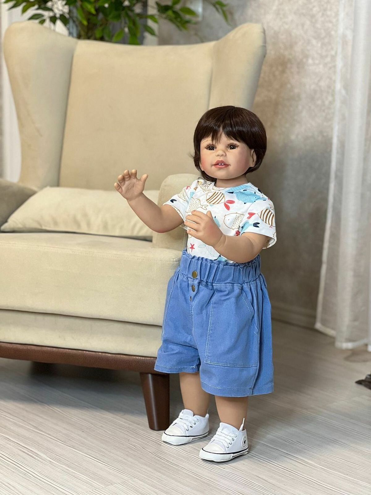 Кукла Реборн ростовая 70 см в пакете (FA-251)