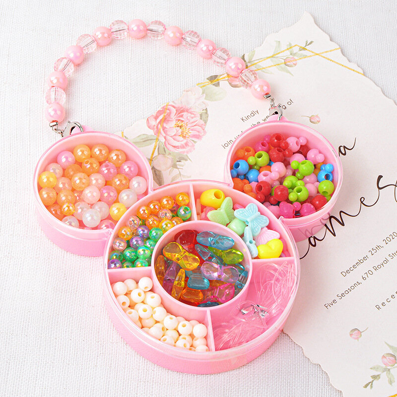 Детские бусы из бисера, набор для творчества, ожерелье, браслет, бусины для девочек, набор для рукоделия, развивающие