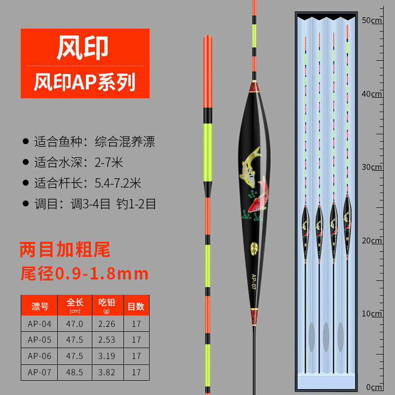 【Набор из 4】Нано поплавки, ручная роспись, высокая чувствительность, легкий поплавок для карася, привлекательный поплавок с утолщенным хвостом для карпа