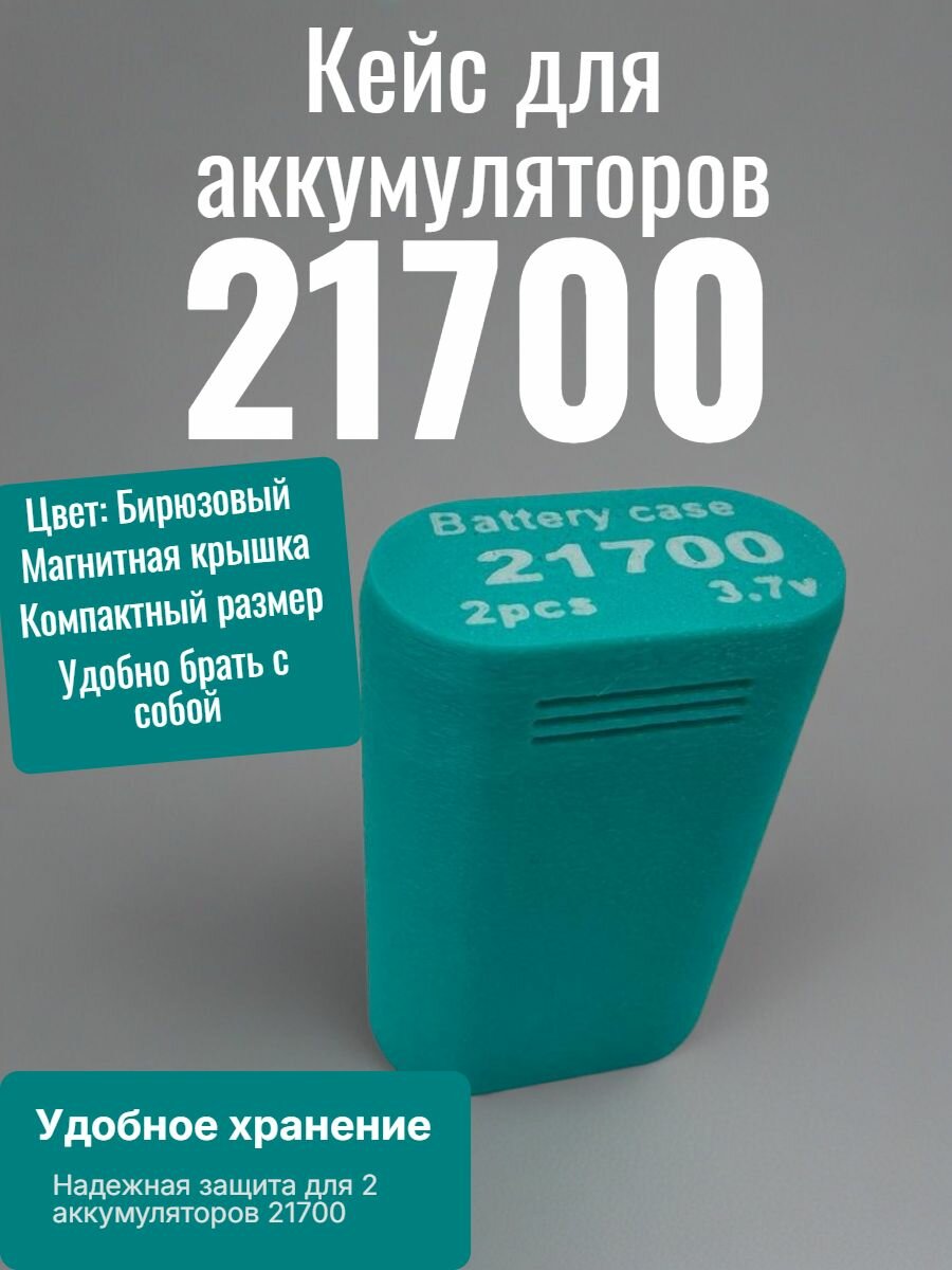 Кейс-бокс для акб 21700-2, Тиффани