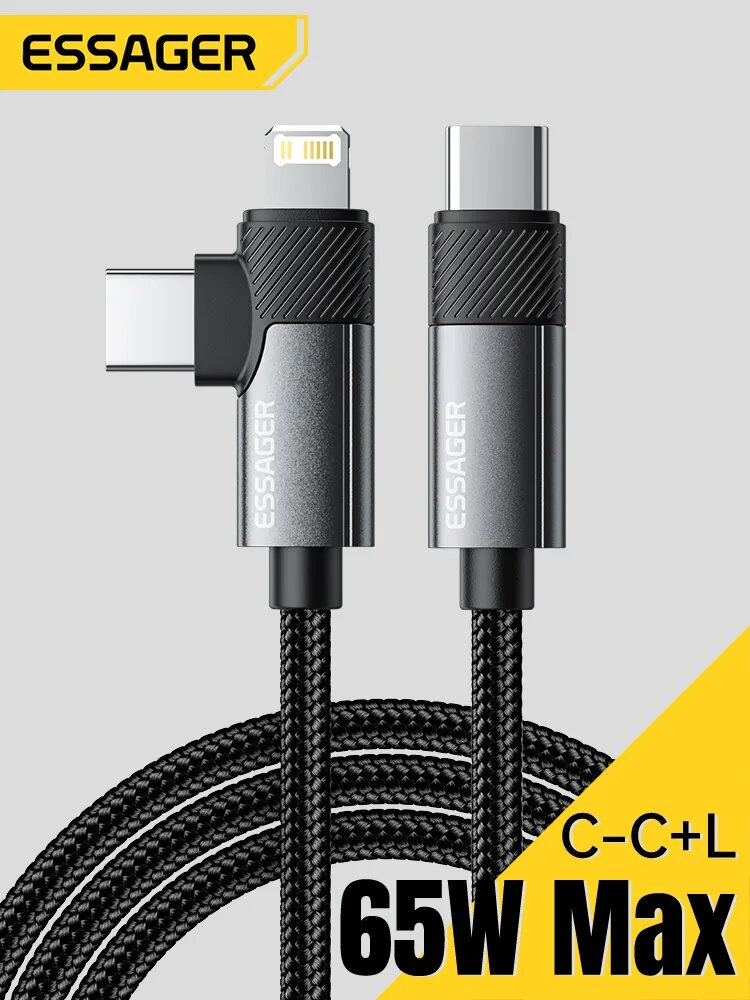 Essager Кабель для мобильных устройств, 1 м, серый