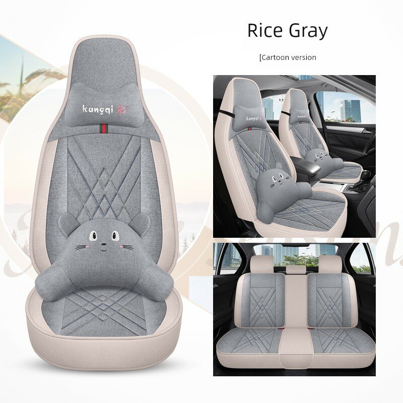 Чехлы для сидений Changan Oushang X5 Plus 2023, универсальные всесезонные автомобильные накидки, дышащая ткань из льна.