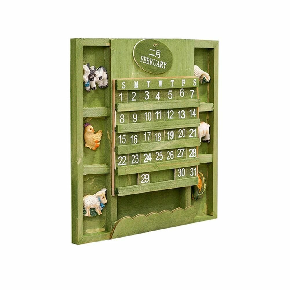 Креативный декоративный деревянный вечный календарь, подвесной орнамент