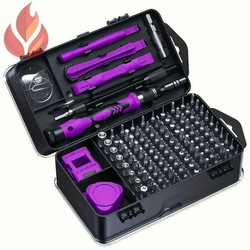 Набор инструментов для точных работ, набор отверток и бит, 115 в 1 в кейсе