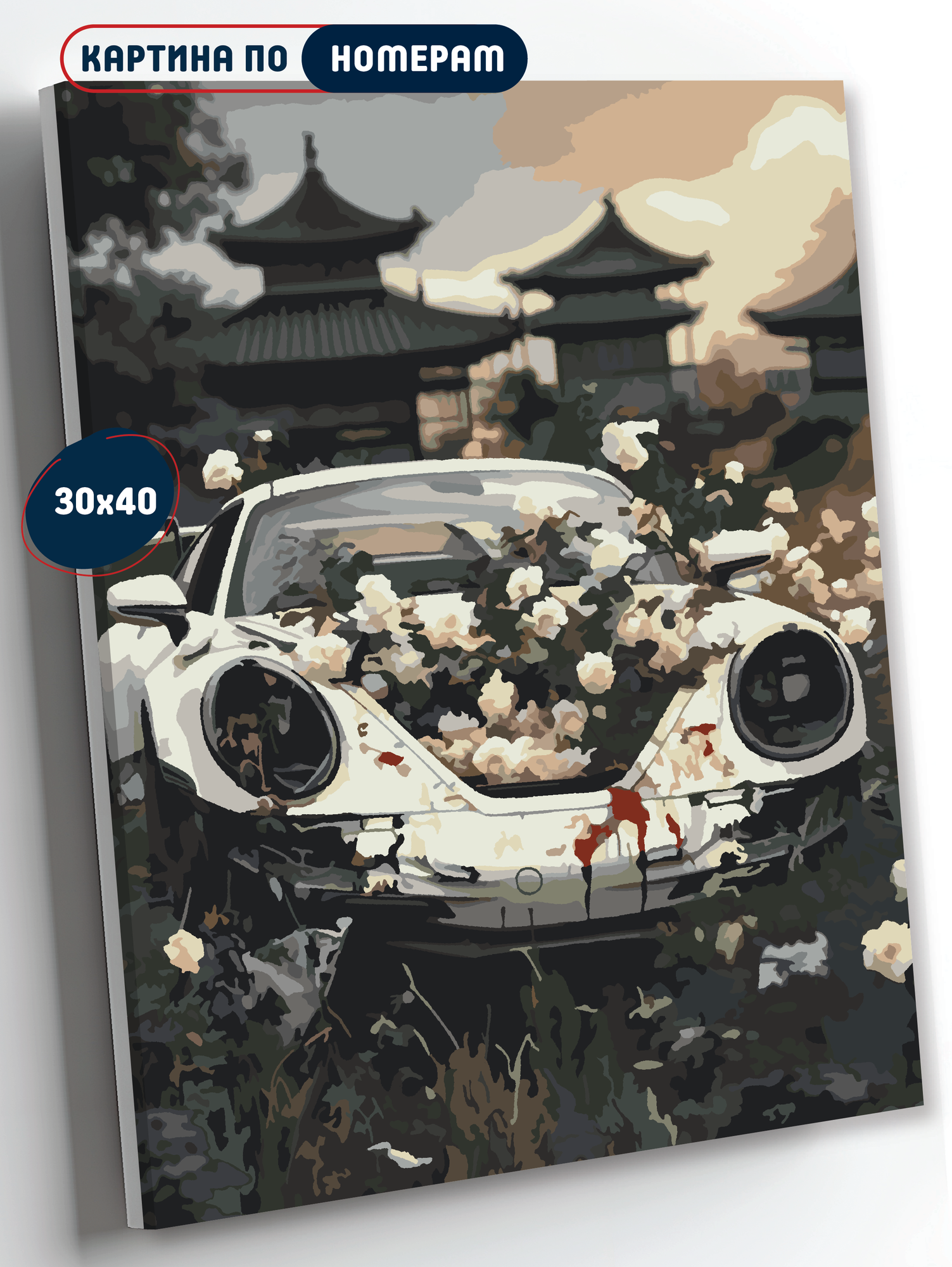 Картина по номерам "Porsche", Холст на подрамнике 30х40, Набор для рисования
