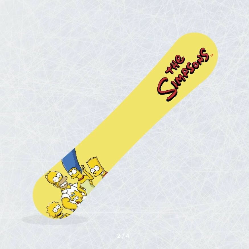 Наклейка на топ сноуборда "Симпсоны / Simpsons" 180х33 см