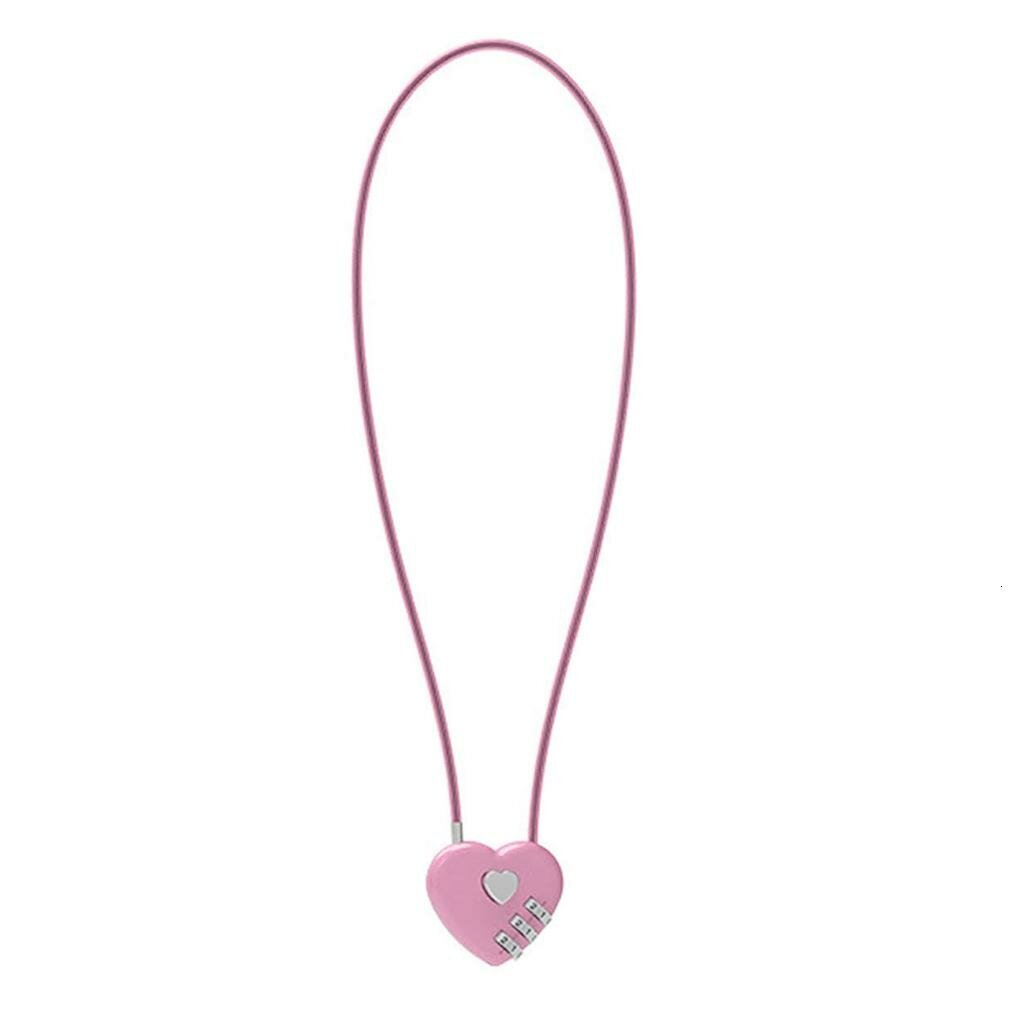 Мини-замок с кодовым замком и тросиком, Розовый - 50cm