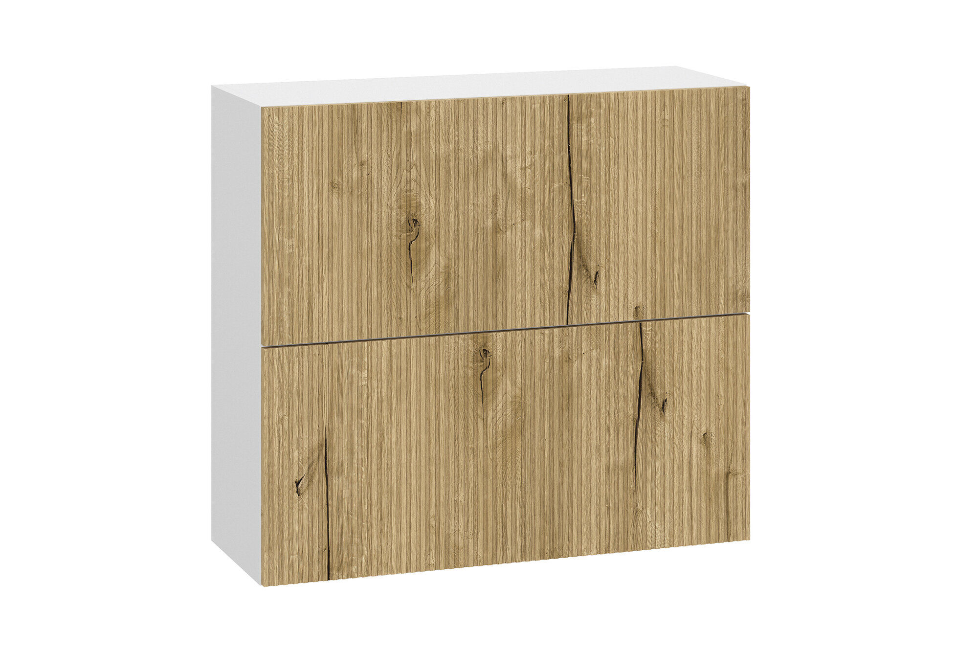 Шкаф верхний барный Нонтон Ритея, 80x29x72 см, белый / сердце дуба