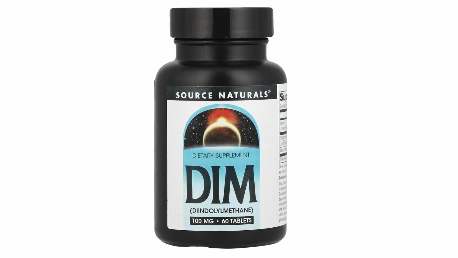 Source Naturals, DIM, Дииндолилметан 100 мг, с фосфолипидами, витамином E и BioPerine, 60 таблеток