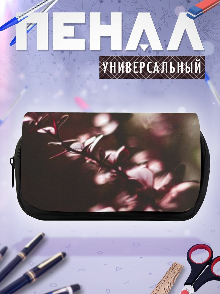 Школьный пенал лист розовый