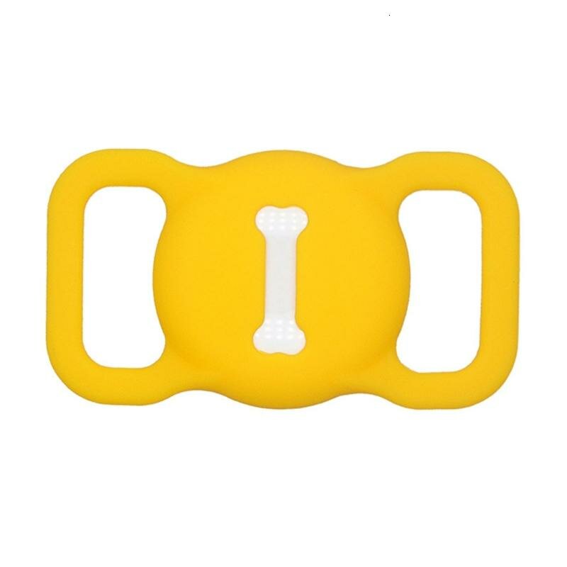Круглый силиконовый чехол для трекера, ошейника, брелока, Желтый