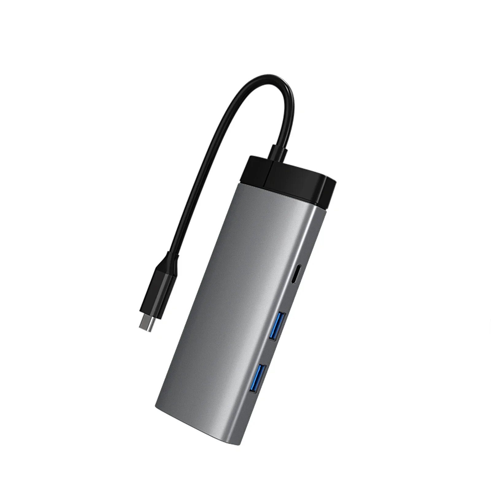 BASIX USB C концентратор 7 в 1 серый для Lenovo, Xiaomi, Macbook