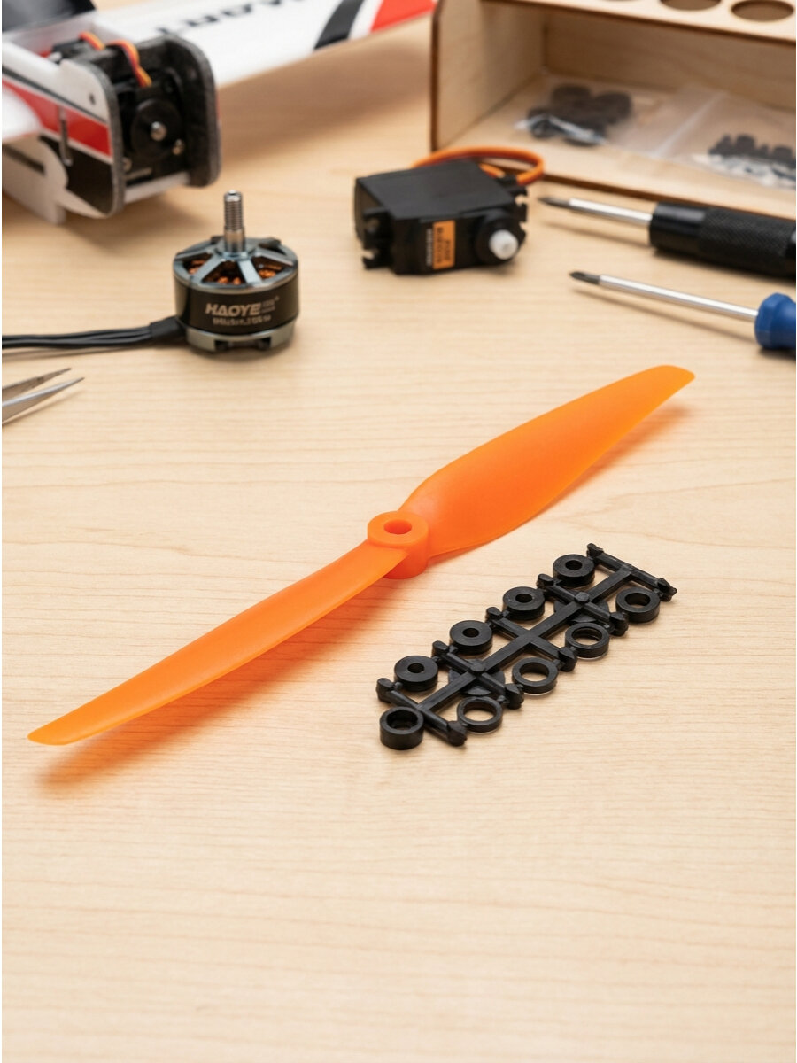 Пропеллер Haoye 5030E 5 x 3 дюймов для авиамоделей на электромоторе , оранжевый