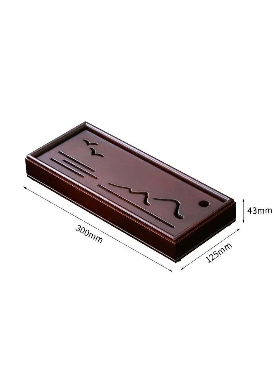 Бамбуковый чайный поднос-500мл, горы, малый