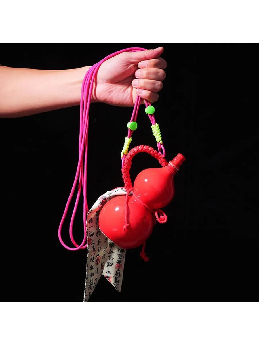 Керамический чайник-тыква (красный, ремень, 0.5 л)