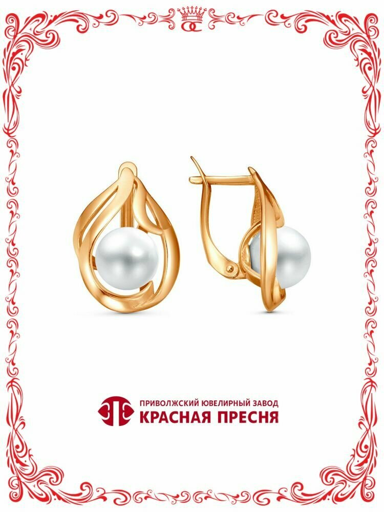 Серьги, жемчуг имитация