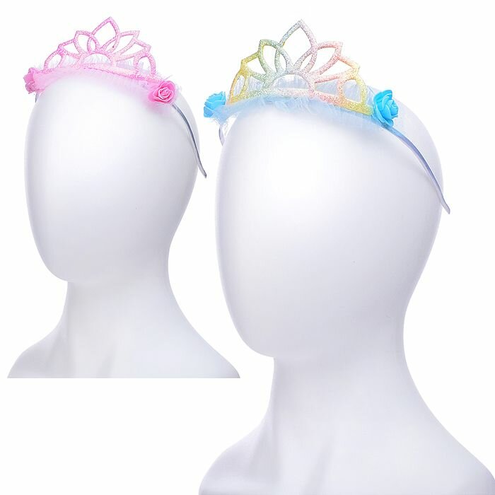 Ободок карнавальный Oubaoloon "Диадема" из полимерных материалов и текстиля