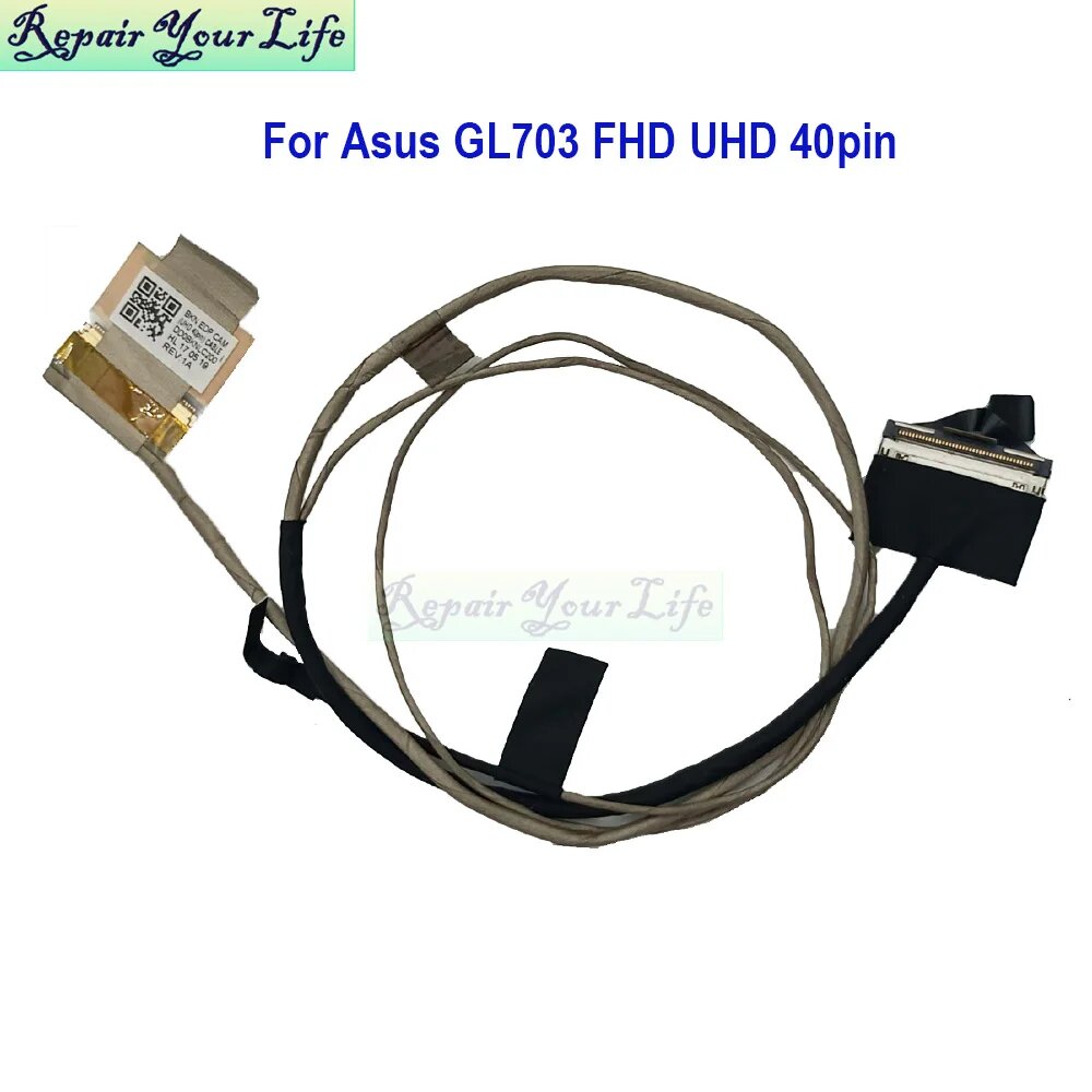 40-контактный кабель для ноутбука EDP FHD LVDS для Asus ROG GL703VM GL703VD Gl703GE GL703V GL703 DD0BKNLC100 14005- 02550200 DD0BKNLC200