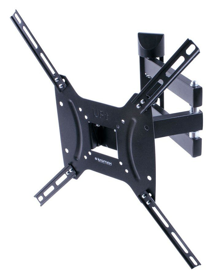 15"-55" Кронштейн для телевизора Kromax DIX-24 черный до35кг поворотно-выдвижной и наклонный