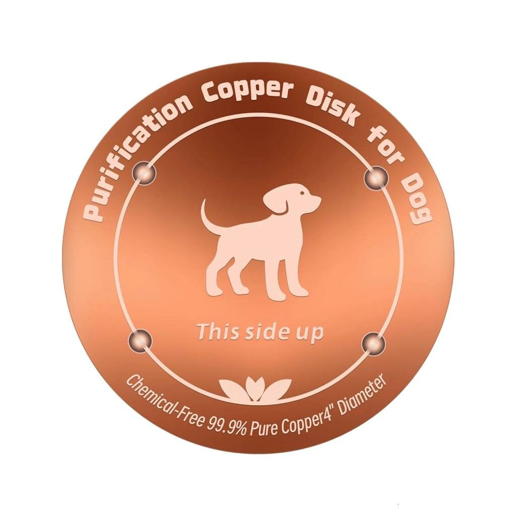 Медный диск для очистки поилок для птиц, собака