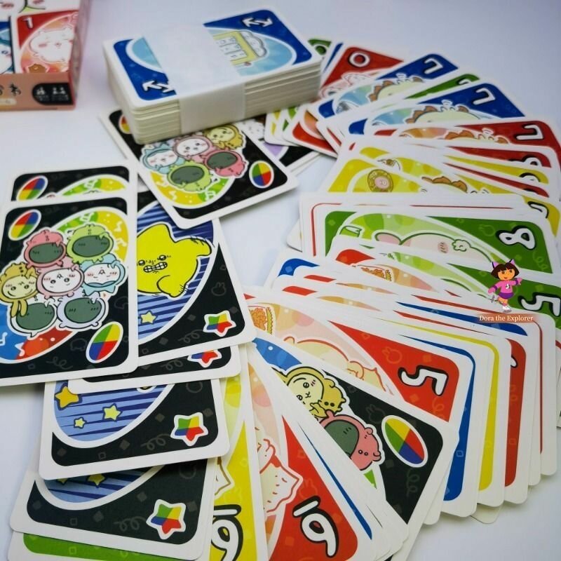 Карточная игра-головоломка для 2-10 человек, пасьянс Chiikawa UNO-DKD-CJ0828- ХИТ!