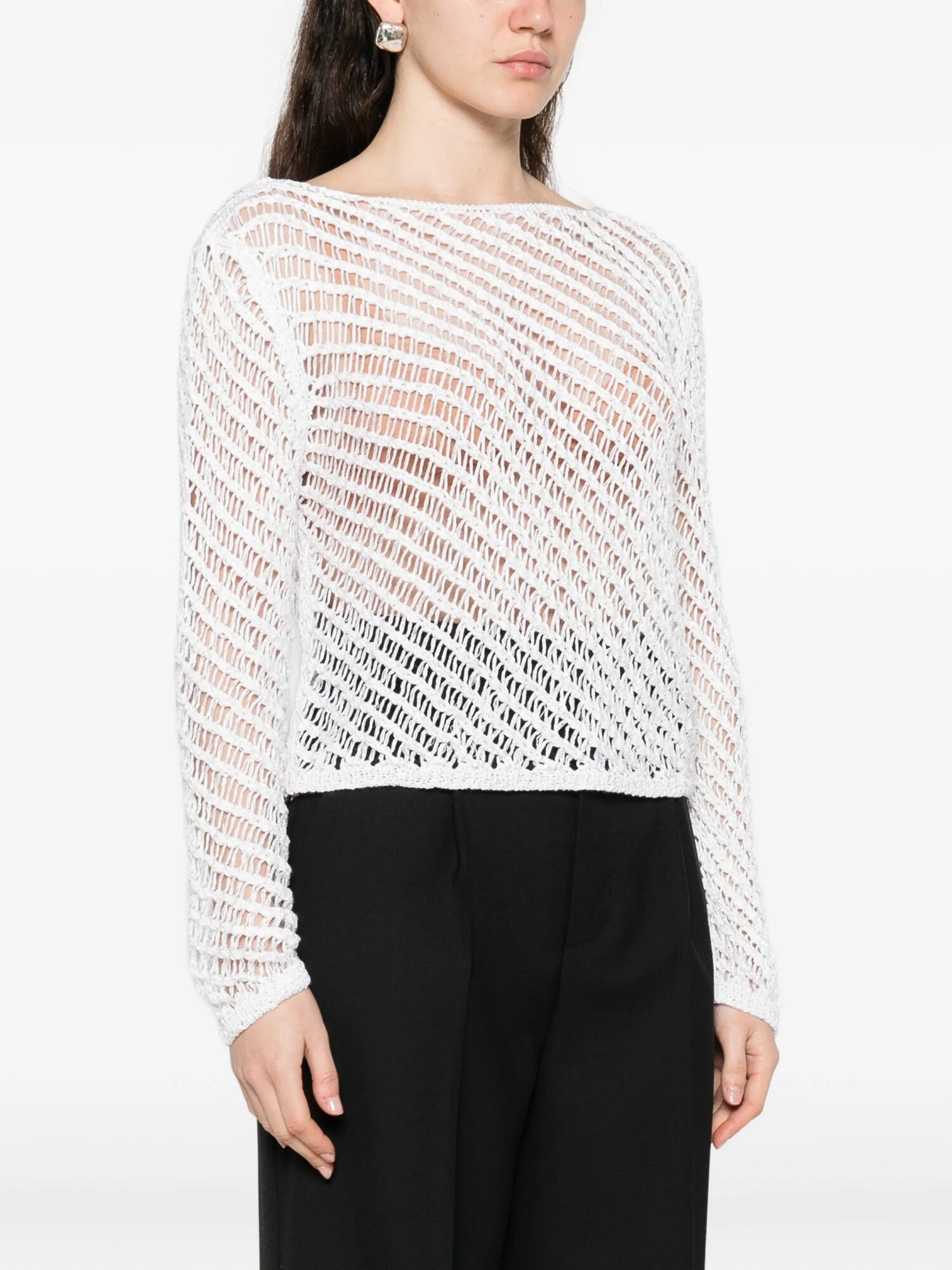 Свитер Pinko Open-knit sweater, размер S, , white — фото 1