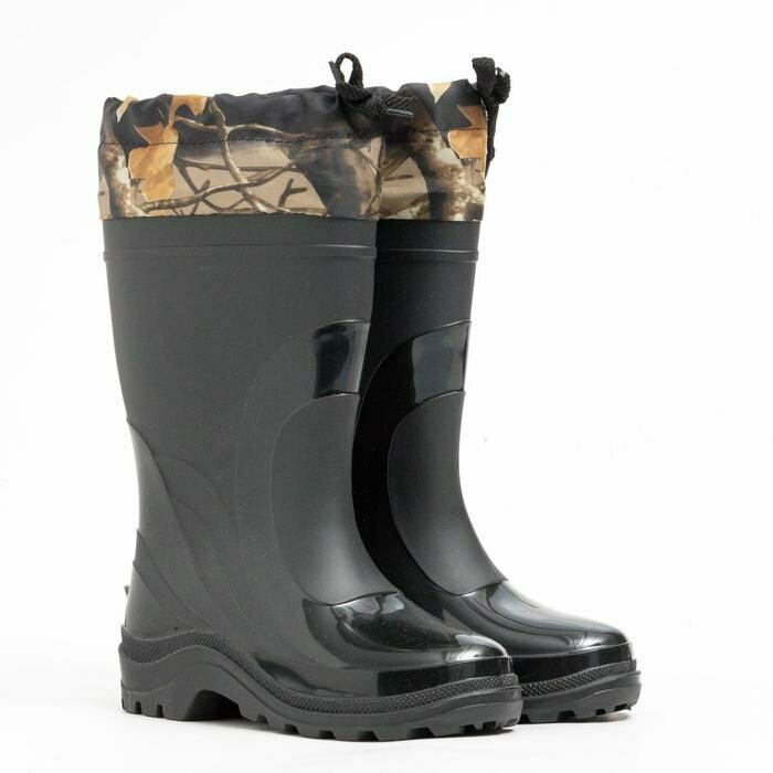 Сапоги Десла-АСТ М 12НУ, мужские, ПВХ, с утеплителем, непромокаемые, размер 41, чёрные